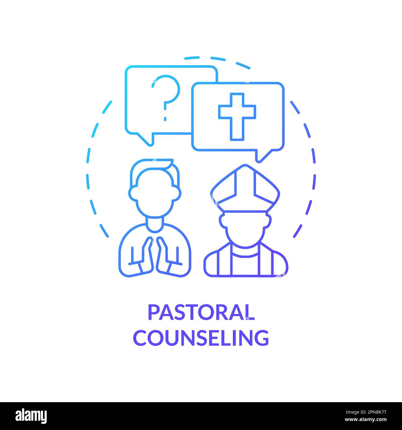 Pastoral counseling blue gradient concept icon Stock Vector Image & Art ...