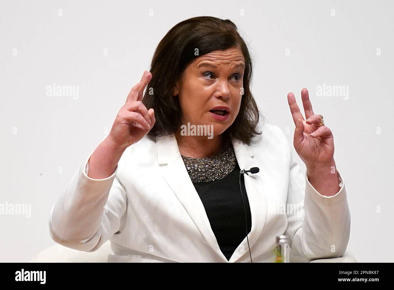 Sinn Fein Party leader Mary Lou McDonald attending the three-day ...
