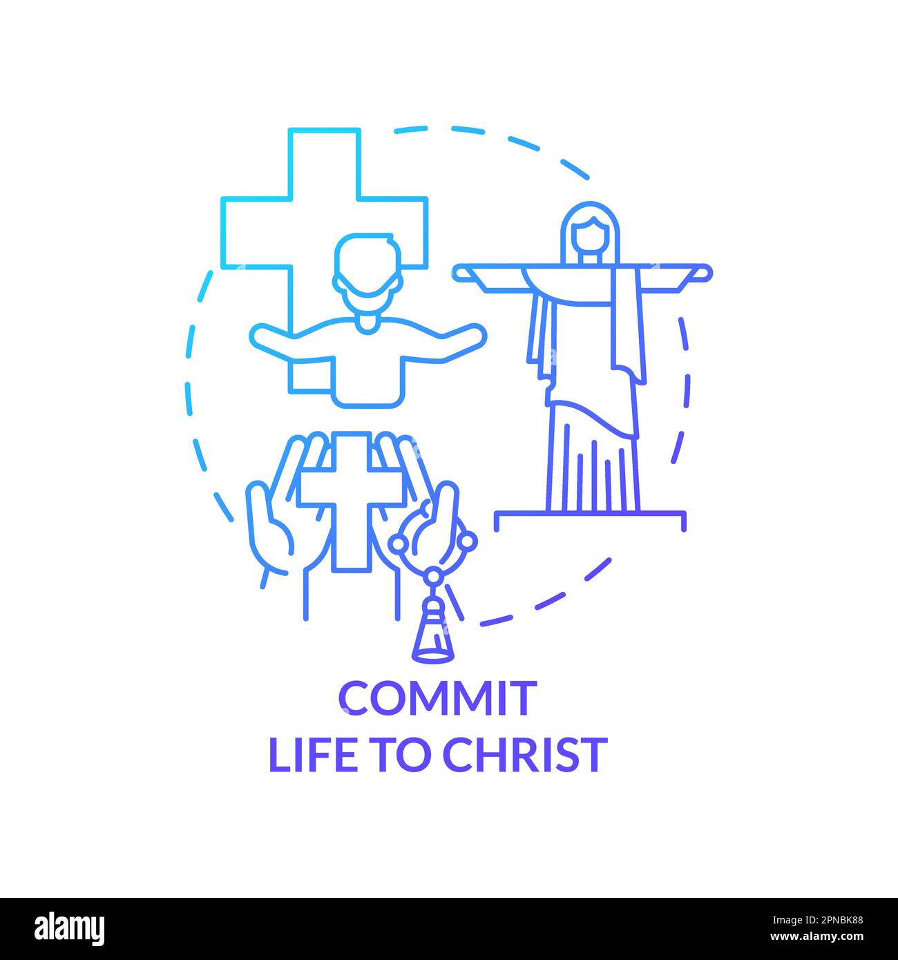 Commit life to Christ blue gradient concept icon Stock Vector Image ... Commit life to Christ blue gradient concept icon Stock Vector Image ...