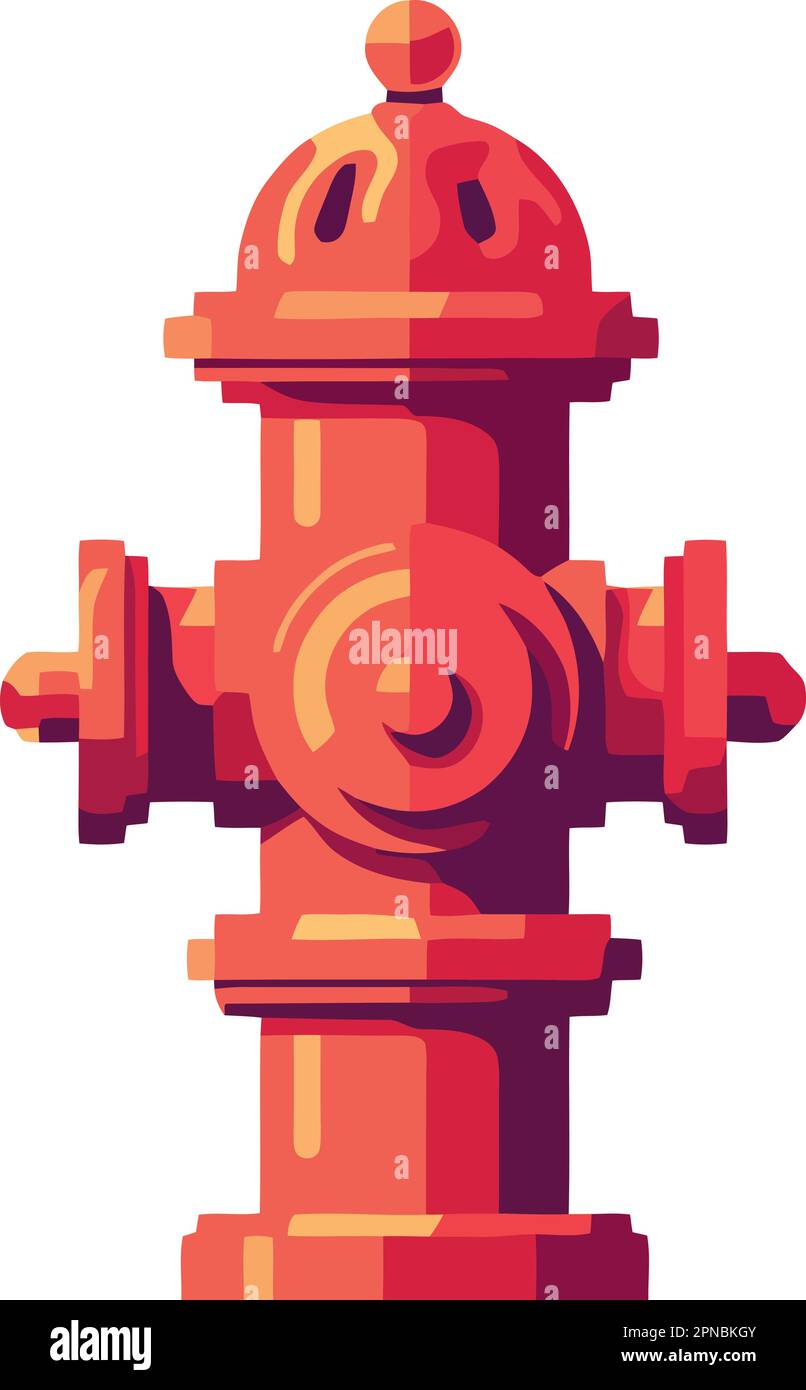 red fire hydrant object minimalistic vector illustration Stock Vector ...