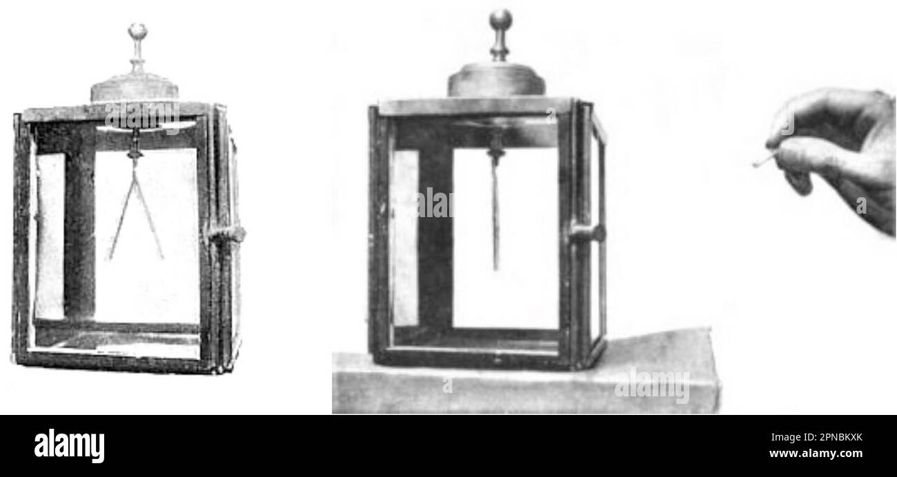 Electroscope discharged by the approach of Radium Stock Photo - Alamy