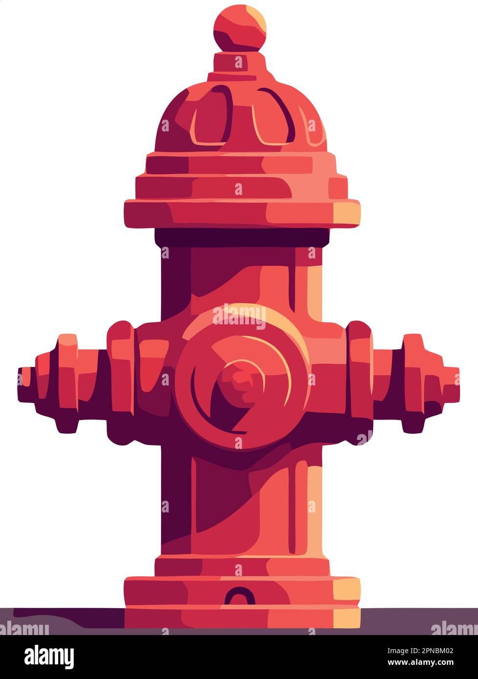 red fire hydrant object minimalistic vector illustration Stock Vector ...