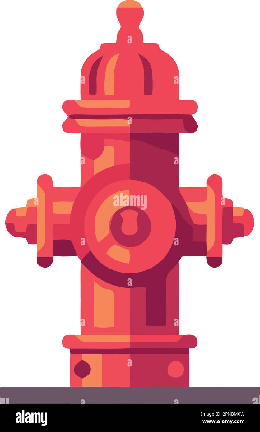 red fire hydrant object minimalistic vector illustration Stock Vector ...