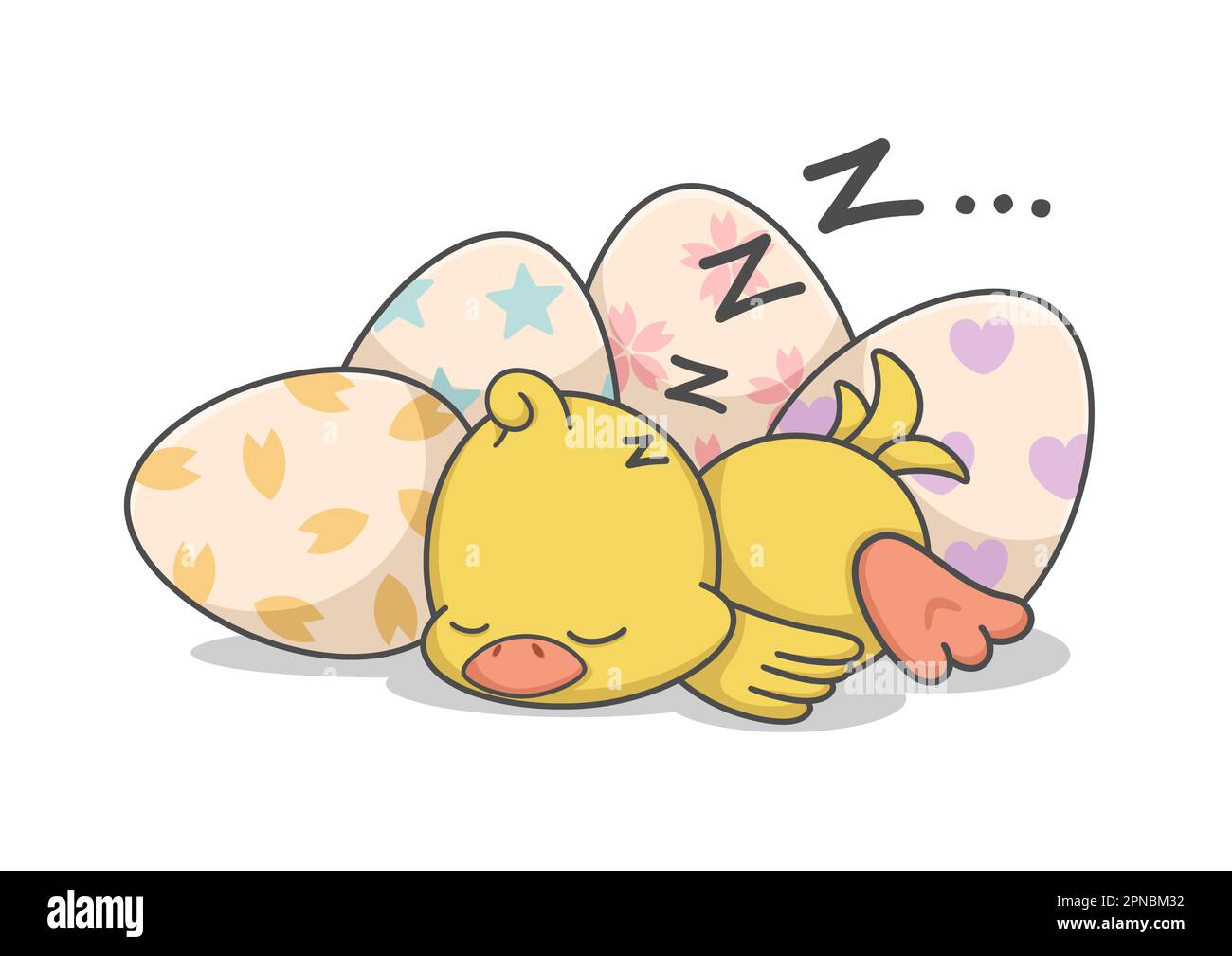 Sleeping rabbit drawing Cut Out Stock Images & Pictures - Alamy