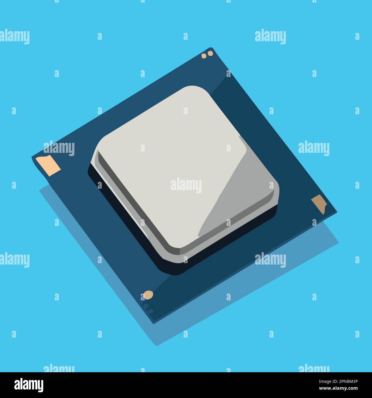 Computer Central Processing Unit Minimalist Vector Illustration Stock Vector Image And Art Alamy 