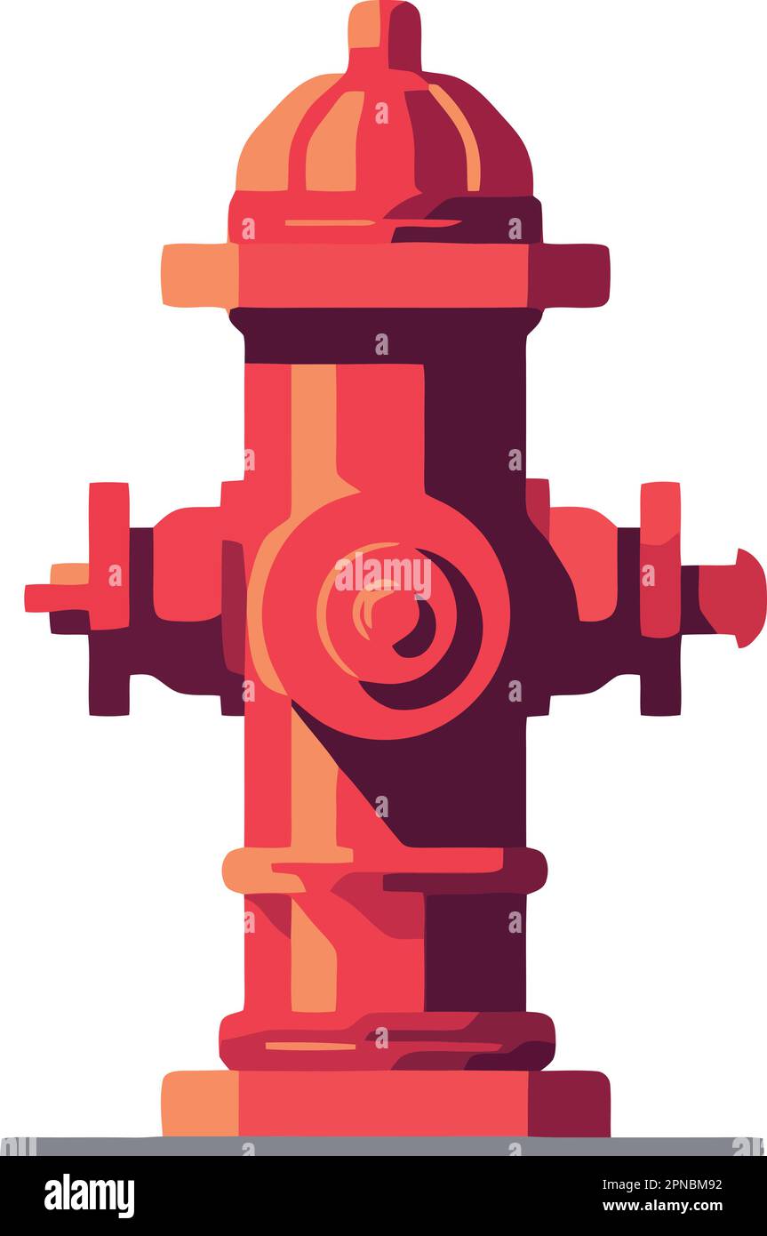 red fire hydrant object minimalistic vector illustration Stock Vector ...