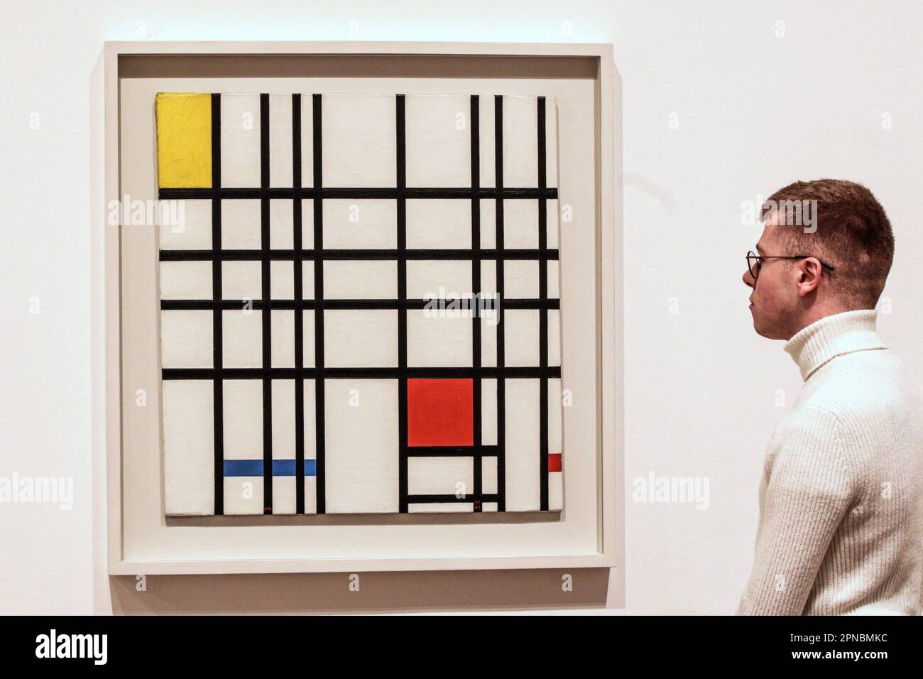 Piet Mondrian Composition With Yellow Blue And Red 1937 42
