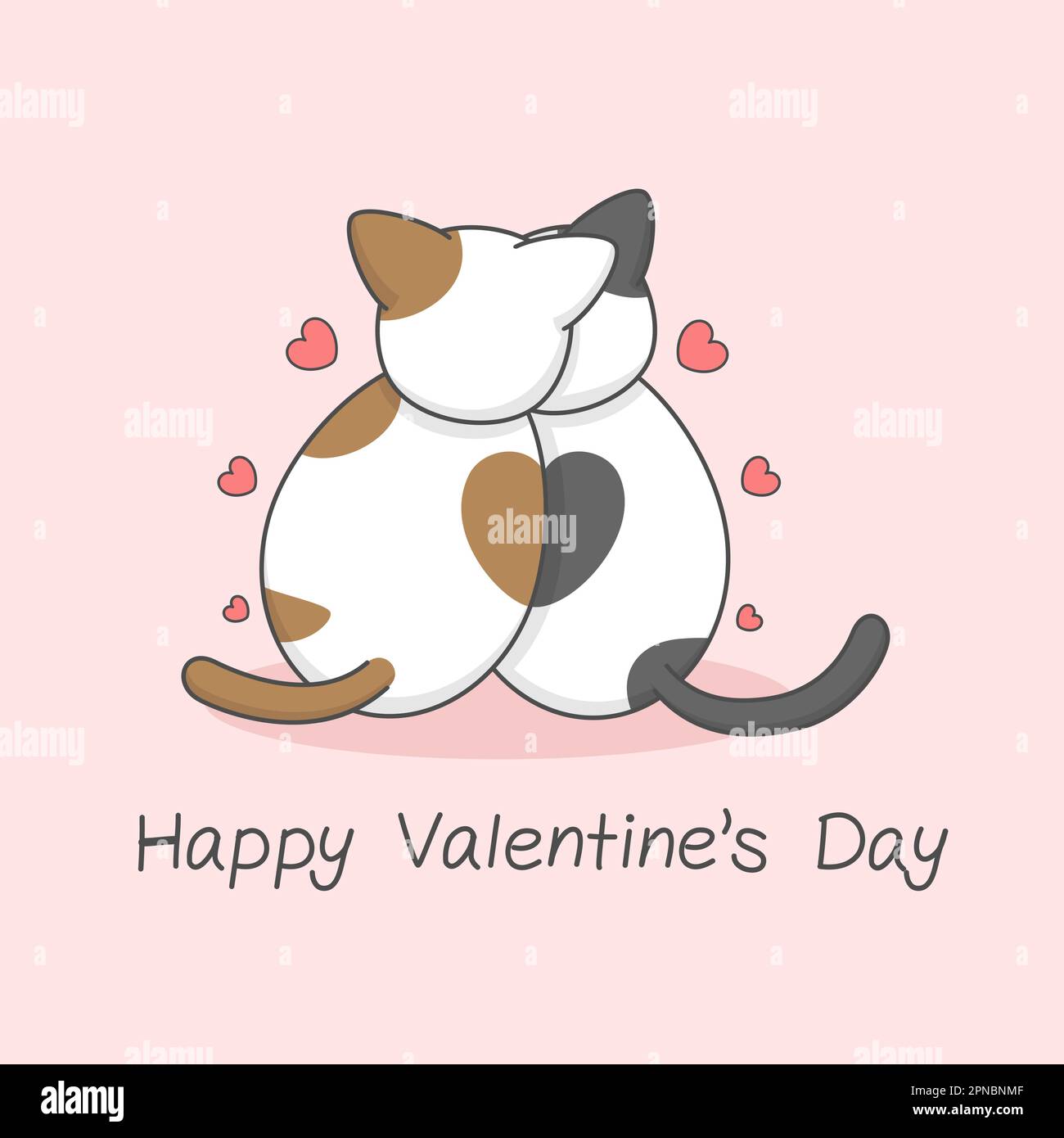 Cat valentines day beautiful Stock Vector Images - Alamy