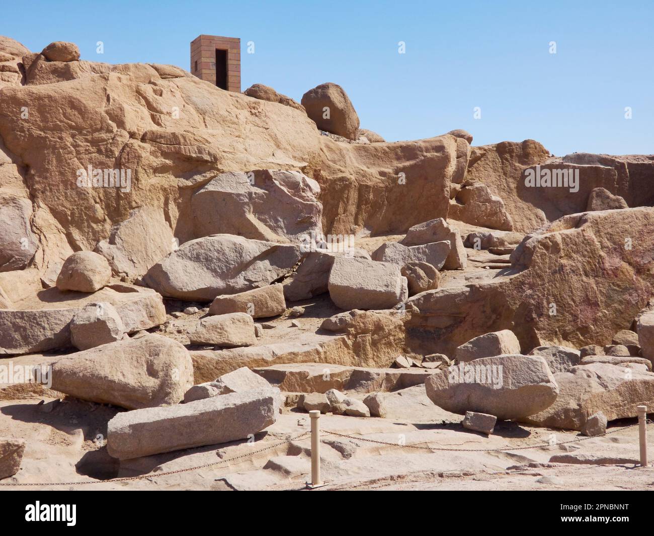 The enormous uncompleted obelisk in a quarry at Aswan, Egypt Stock ...