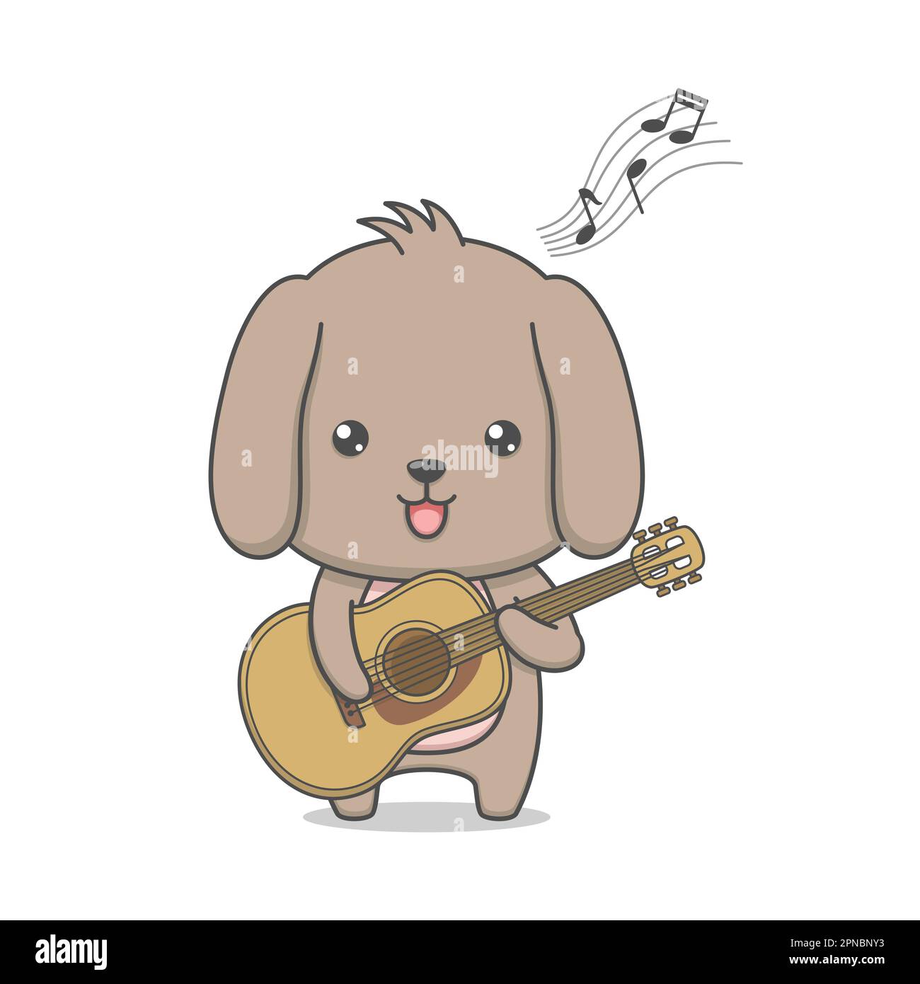 Cartoon dog playing guitar hi-res stock photography and images - Alamy