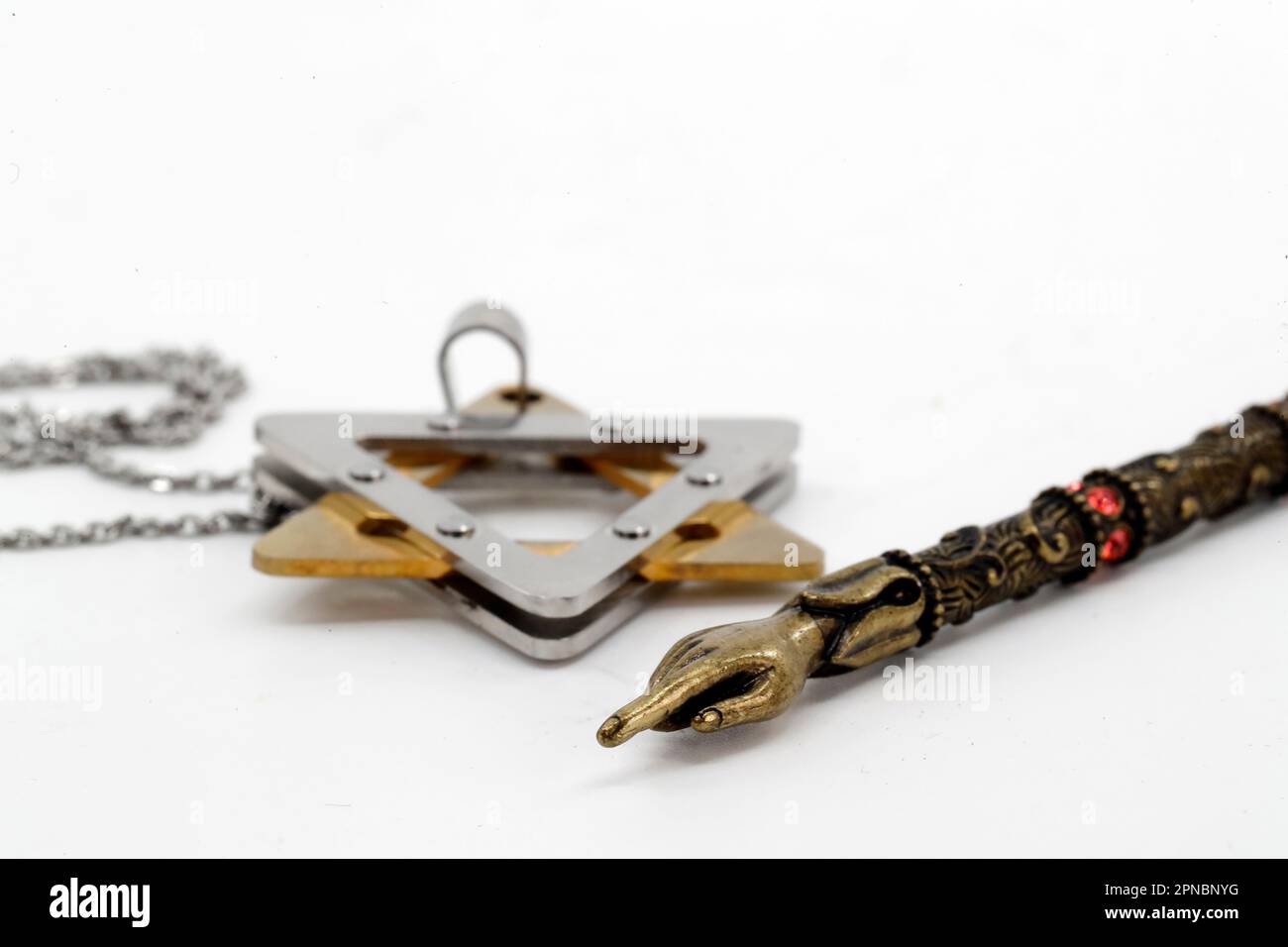 Yad and star of David. Jewish symbols Stock Photo - Alamy