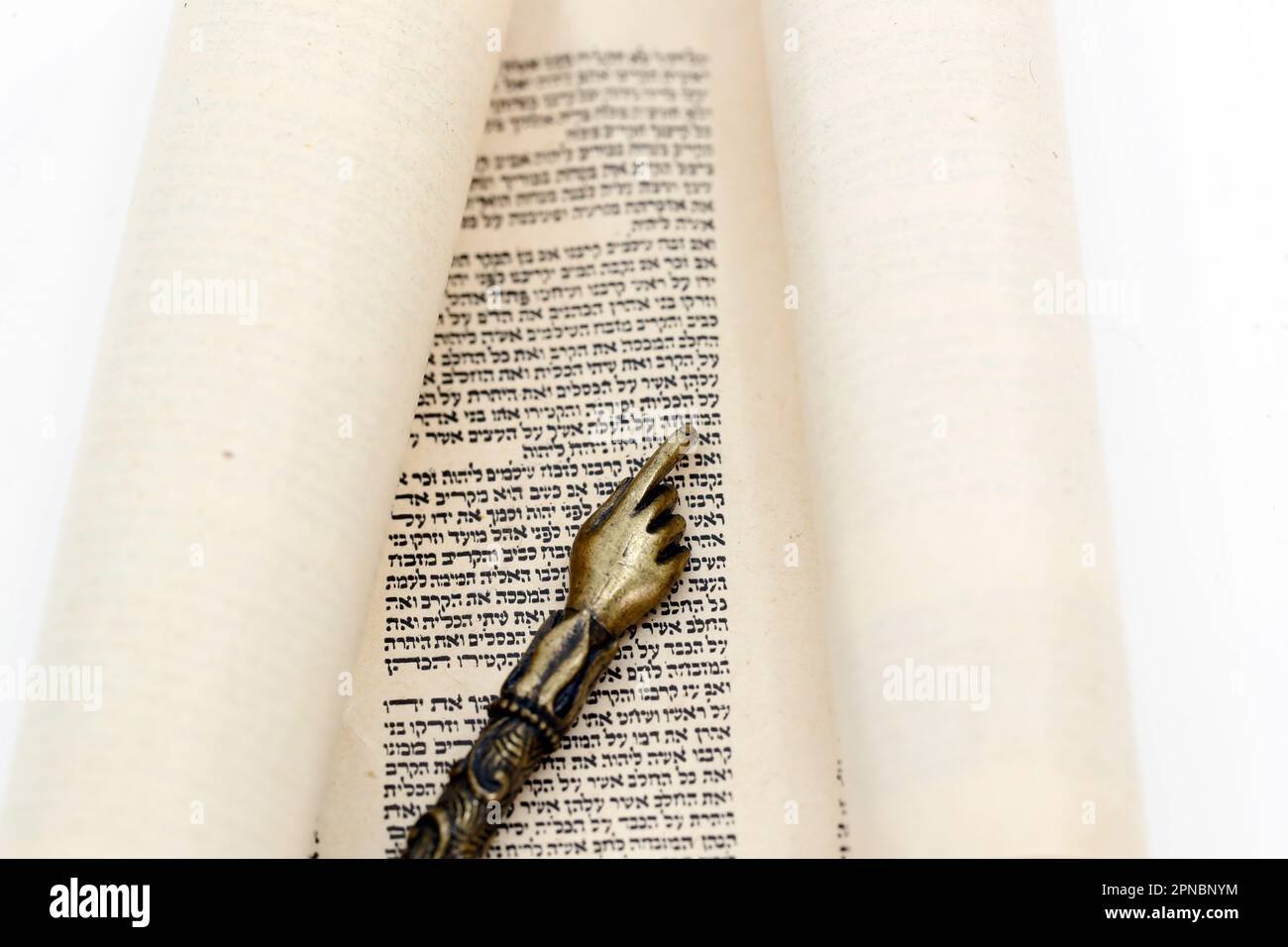 Traditional Torah scroll book and yad. Jewish symbols Stock Photo - Alamy