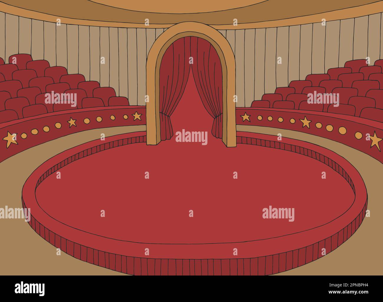 Circus interior graphic color interior sketch illustration vector Stock ... Circus interior graphic color interior sketch illustration vector Stock ...