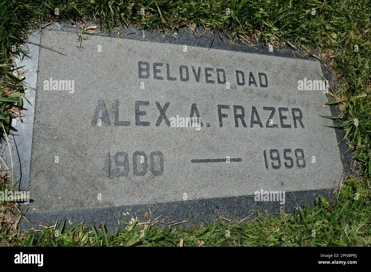 Los Angeles, California, USA 16th April 2023 Actor Alex Frazer's Grave ...