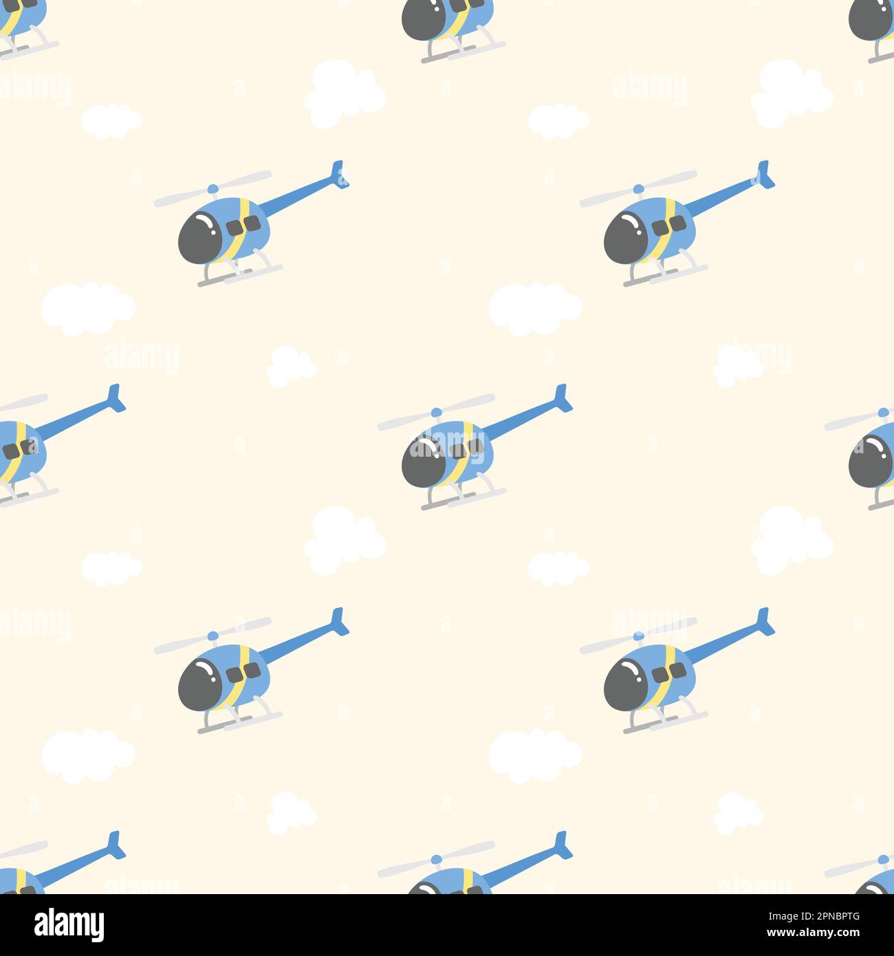 cute helicopter and cloud seamless pattern Stock Vector Image & Art - Alamy