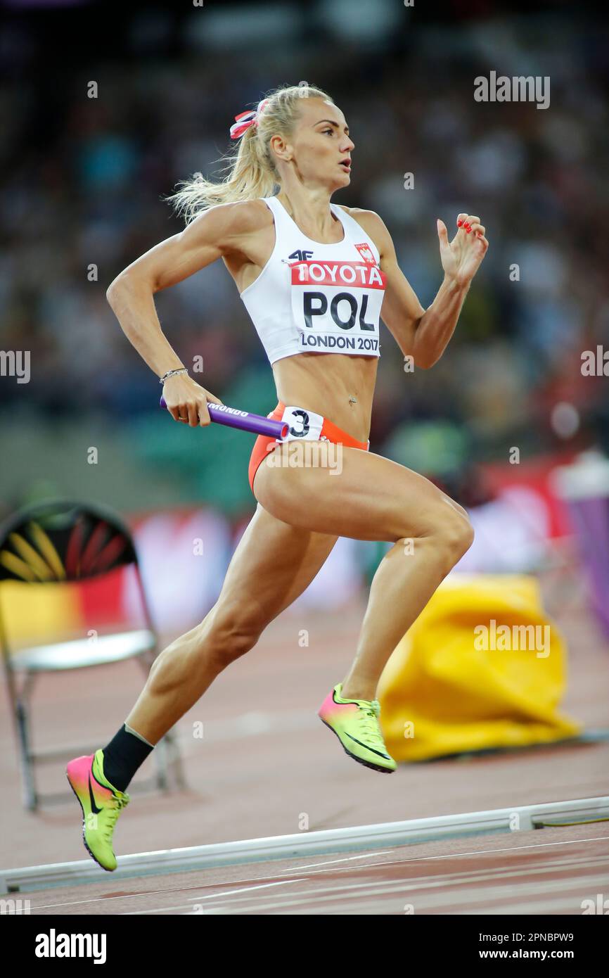 Justyna Święty-Ersetic participating in the London 2017 World Athletics ...