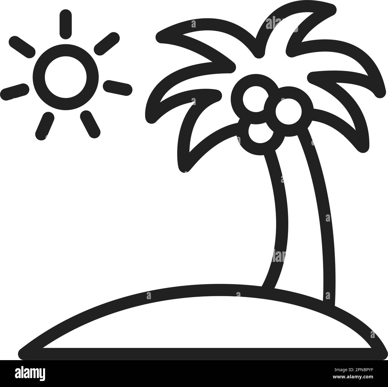 Island icon vector image. Suitable for mobile apps, web apps and print ...