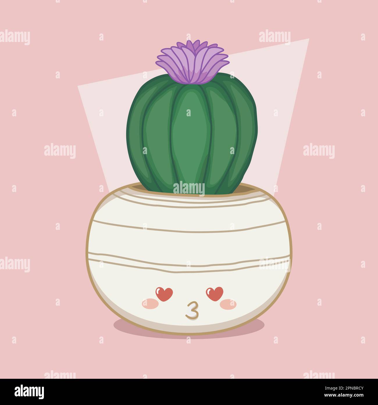 Small cactus potted plant Stock Vector Images - Alamy