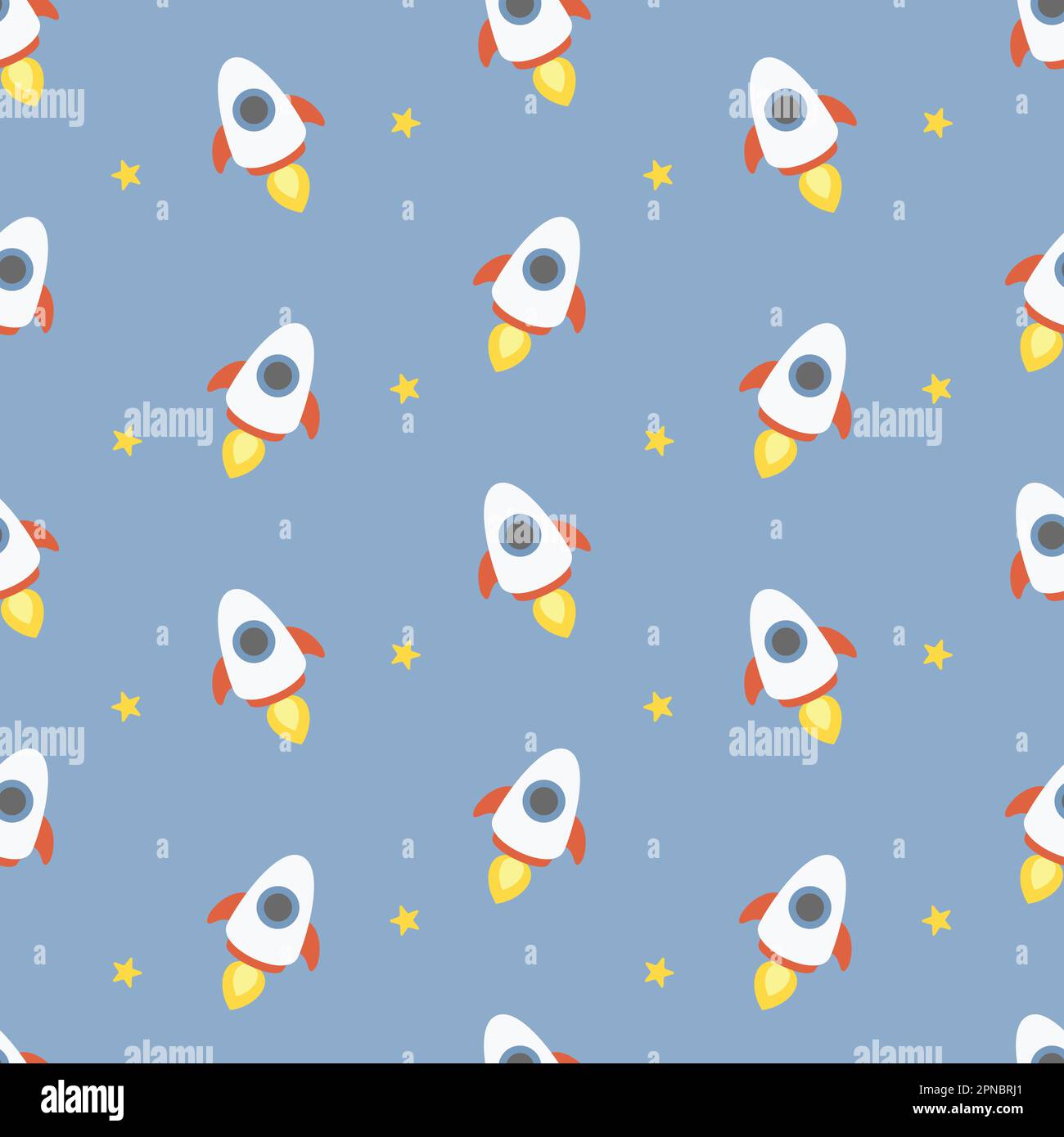 cute rocket and star seamless pattern Stock Vector Image & Art - Alamy