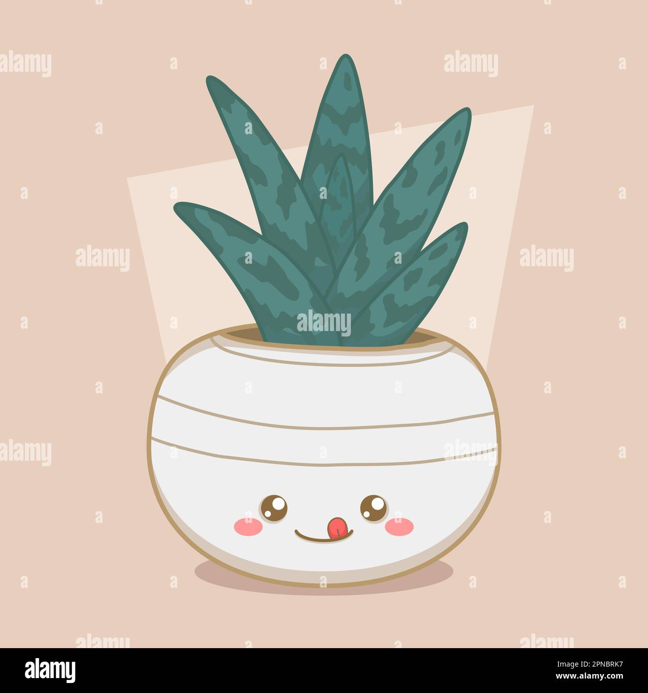 Round leaf houseplant Stock Vector Images - Alamy