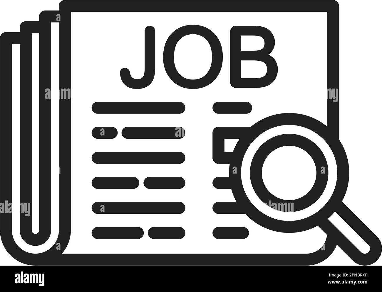 Job Search icon vector image. Suitable for mobile apps, web apps and print media Stock Vector ...