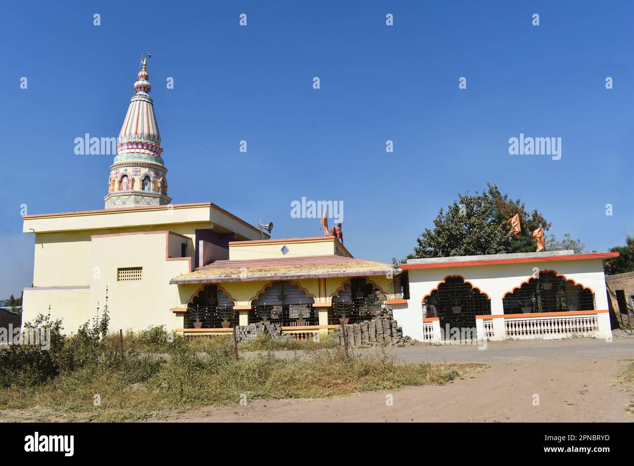 Horizontal view of Veer Babruvahan Mandir, Manchar, Maharashtra, India ...