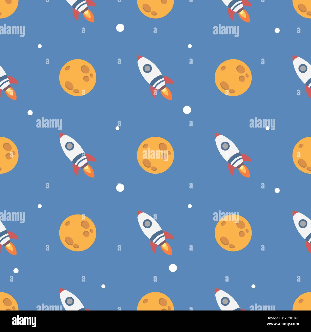 Rocket in space seamless Stock Vector Images - Alamy