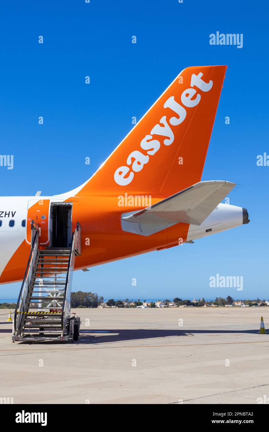 Easyjet logo, almeria airport, spain Stock Photo - Alamy
