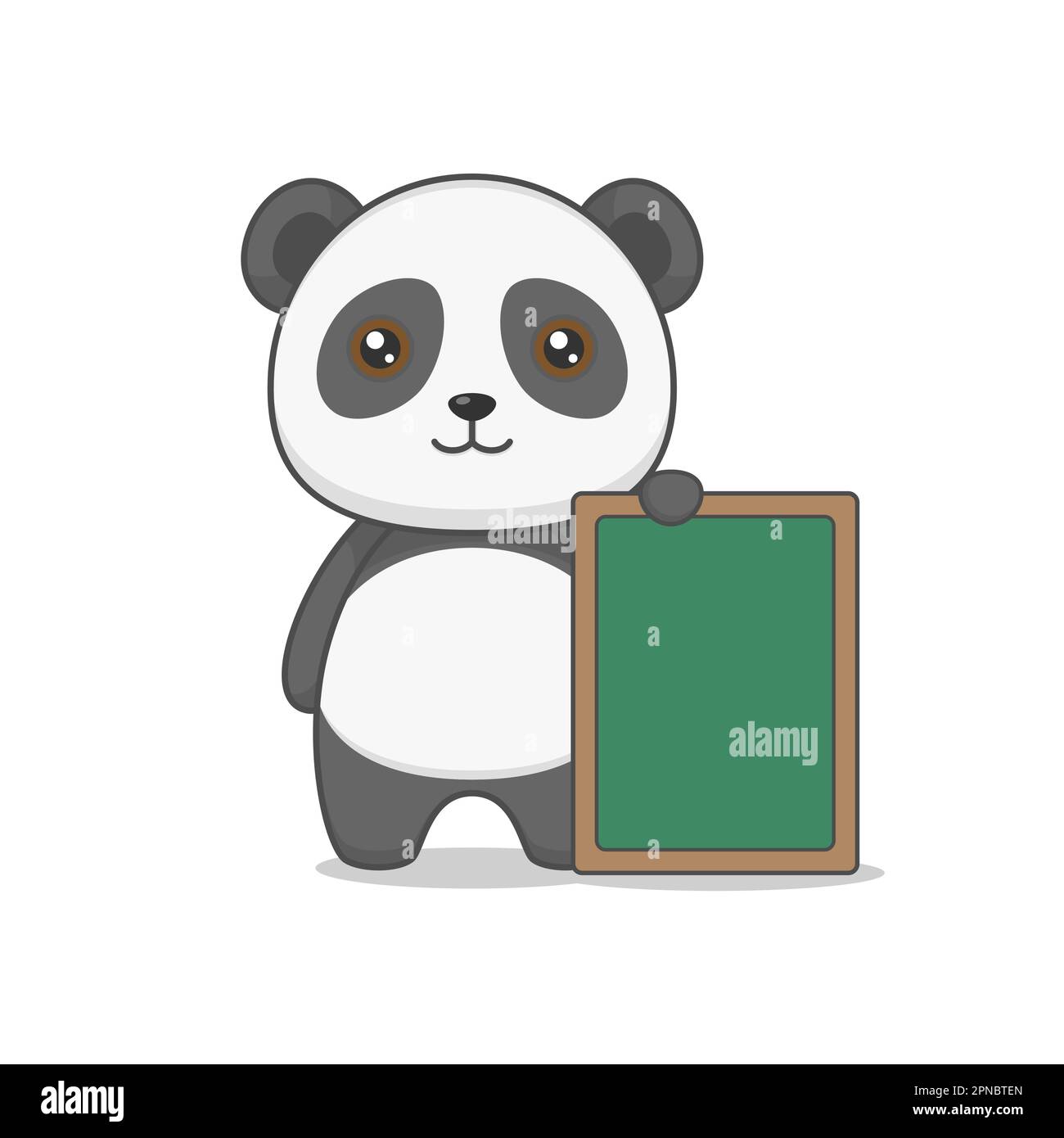 Cute Panda Holding Board Stock Vector Image & Art - Alamy