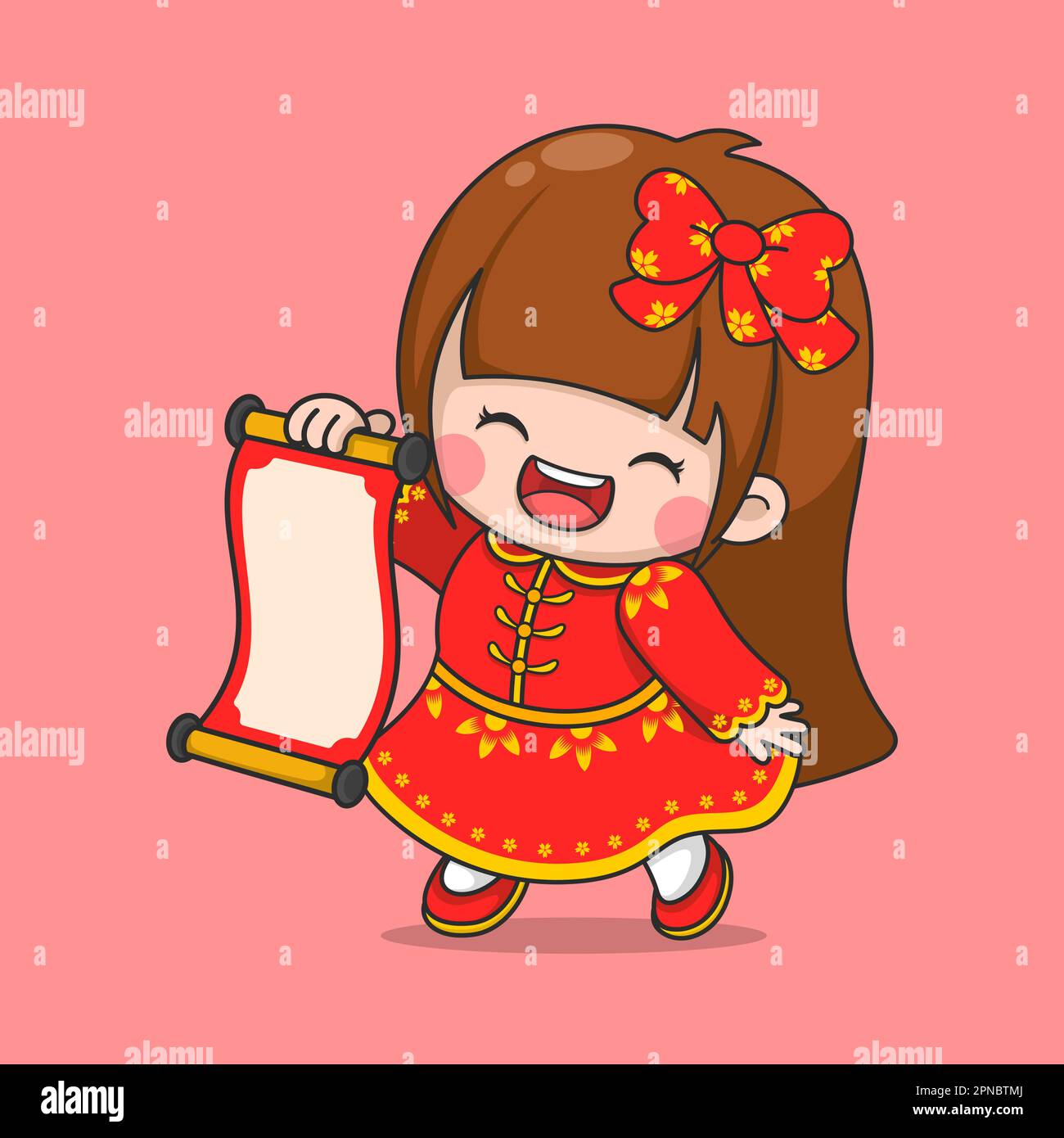 China chinese calendar girl Stock Vector Images - Alamy