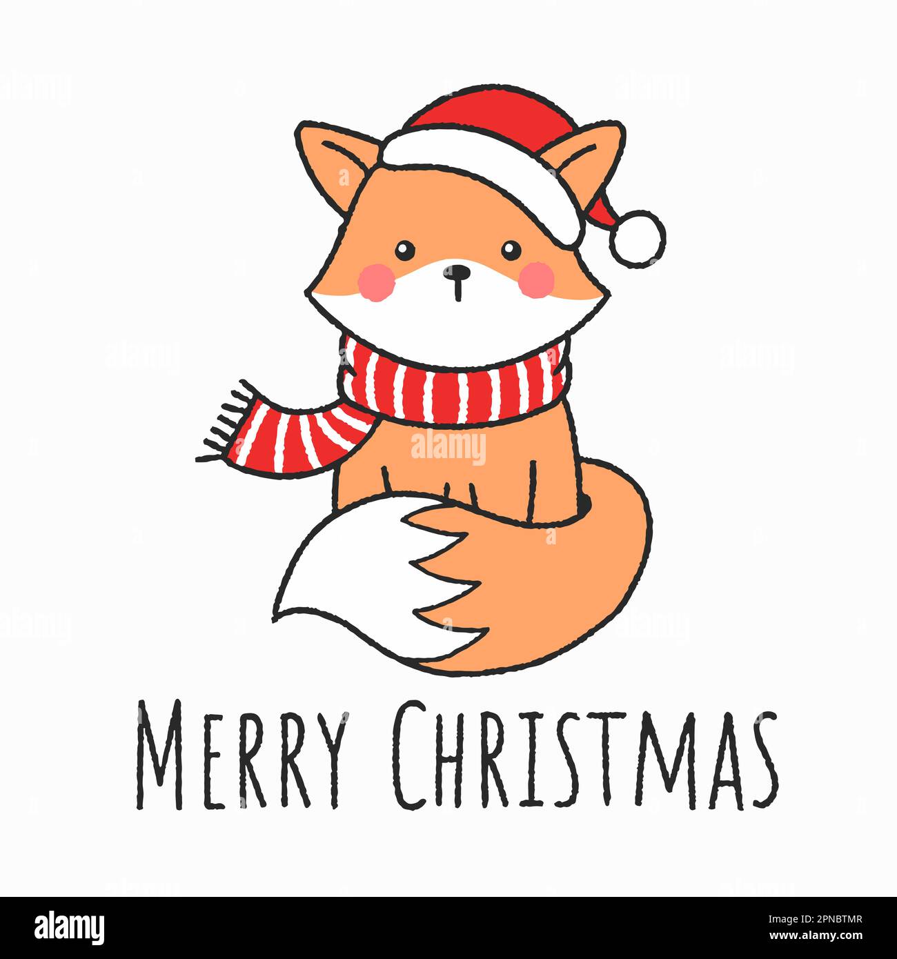 Fox christmas character Stock Vector Images - Alamy