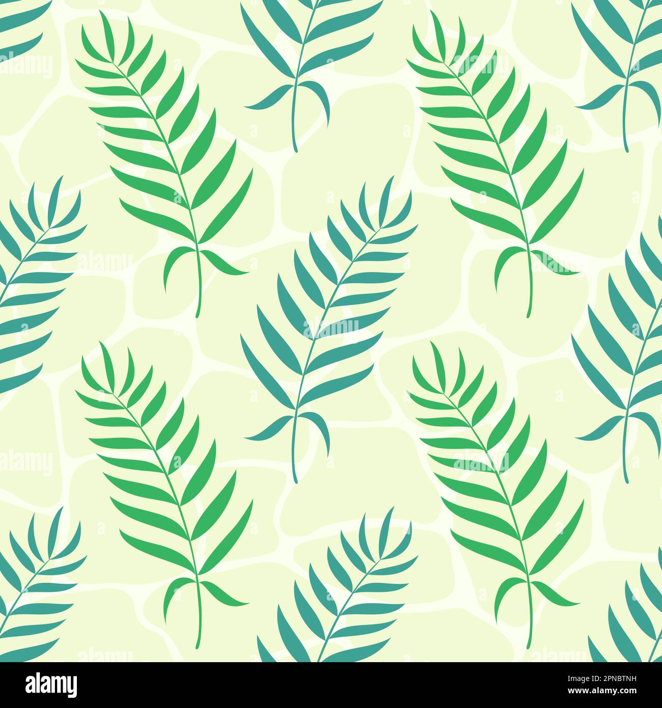 palm leaves continuous seamless pattern Stock Vector Image & Art - Alamy