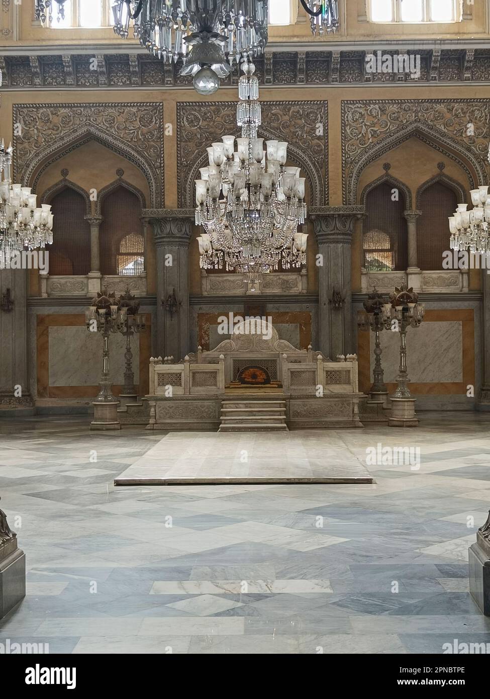 Chowmahalla Palace in Hyderabad, India, showcases a stunning example of ...