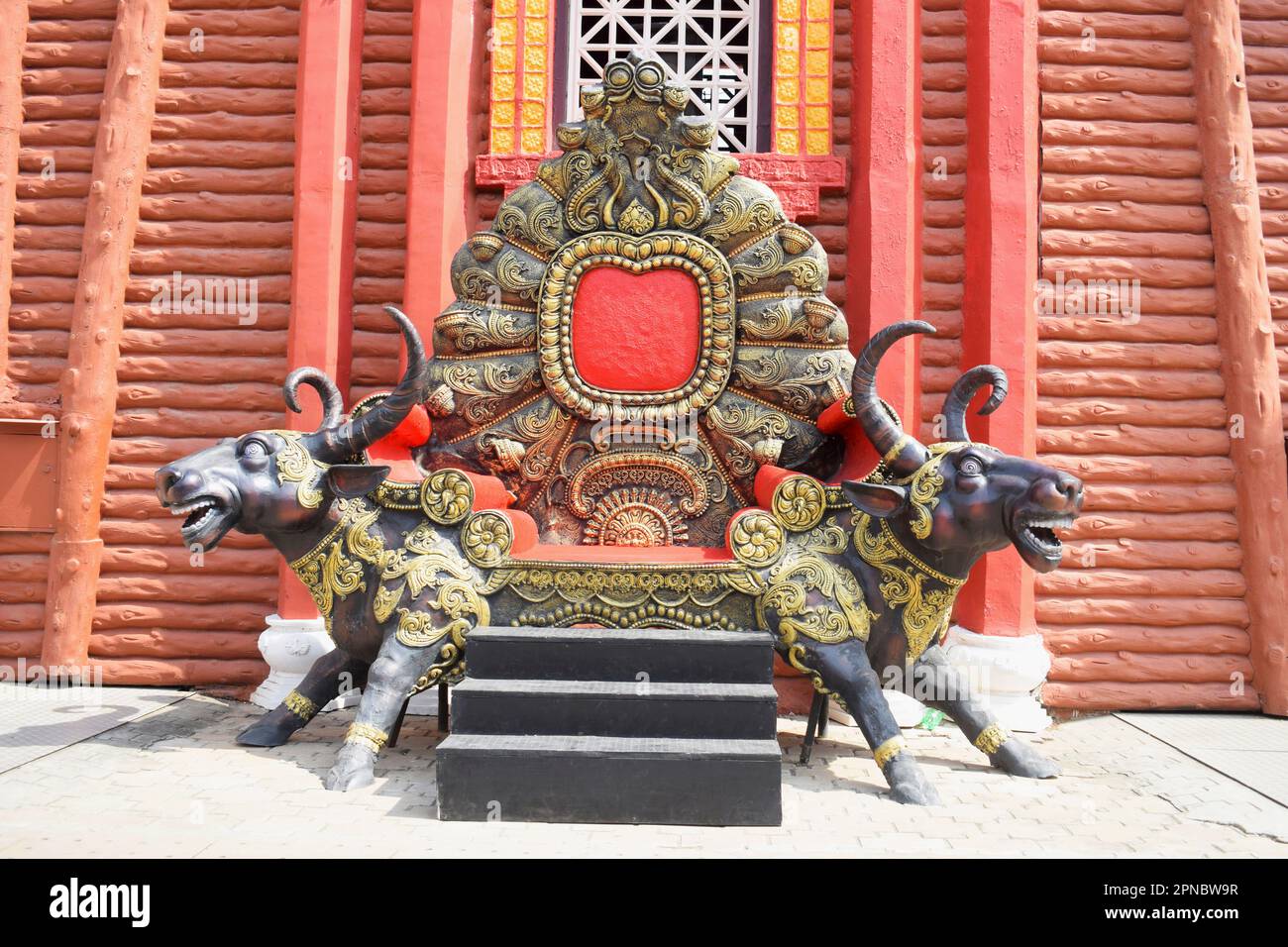 Sinhasan at Ramoji Film City in Hyderabad, India, is a beautifully crafted and grandiose throne ...