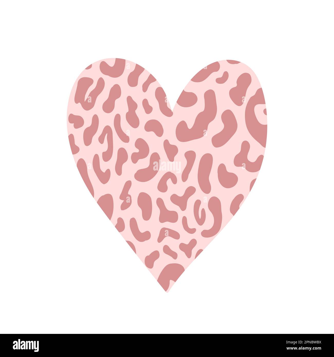 Wild Heart Vector Silhouette Leopard Animal Print Stock Vector Image ...