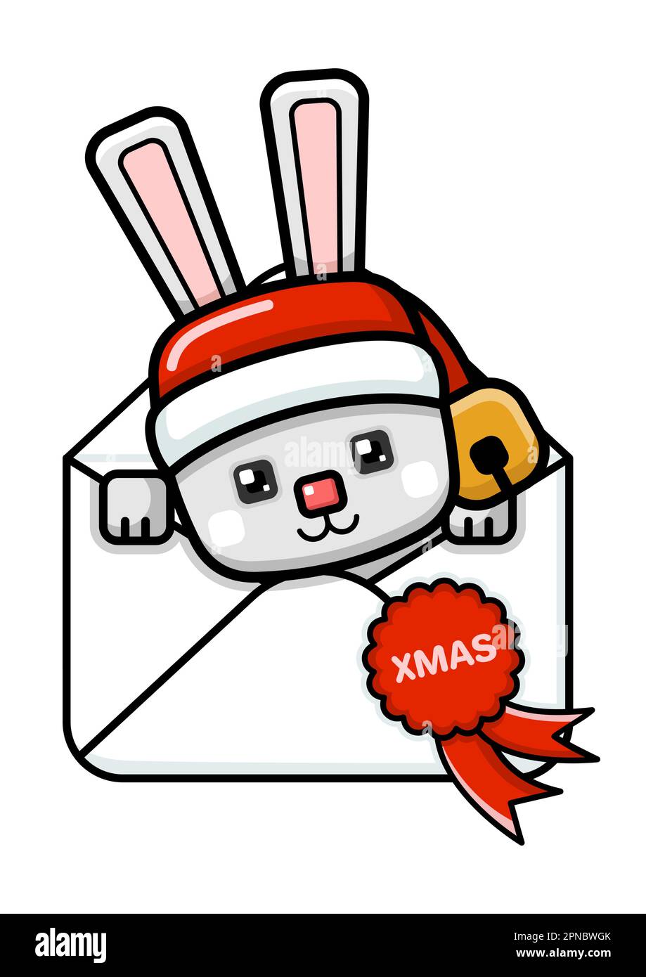 Rabbit in hat year Stock Vector Images - Alamy