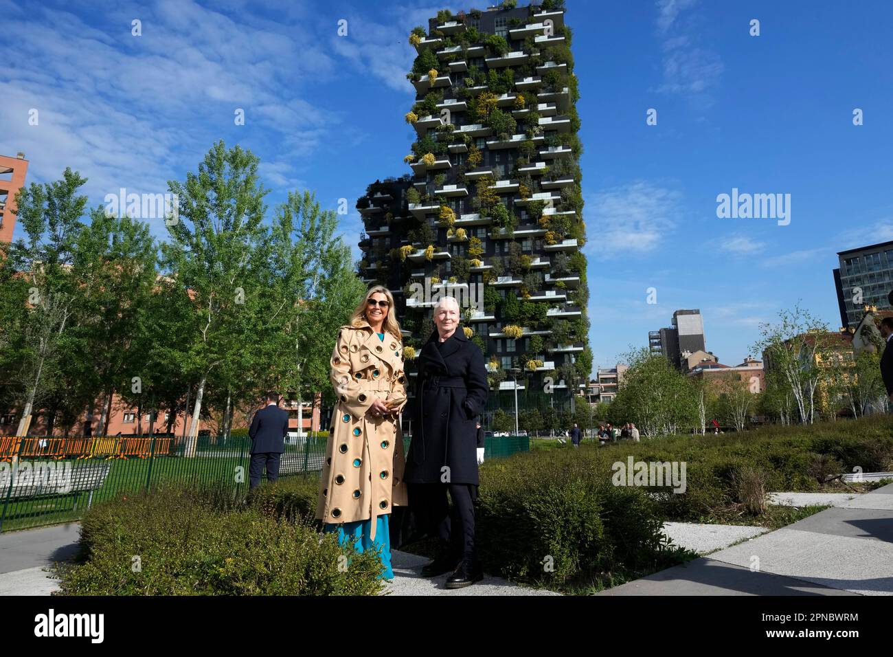 Queen Maxima of the Netherlands poses at the 'Biblioteca degli alberi ...