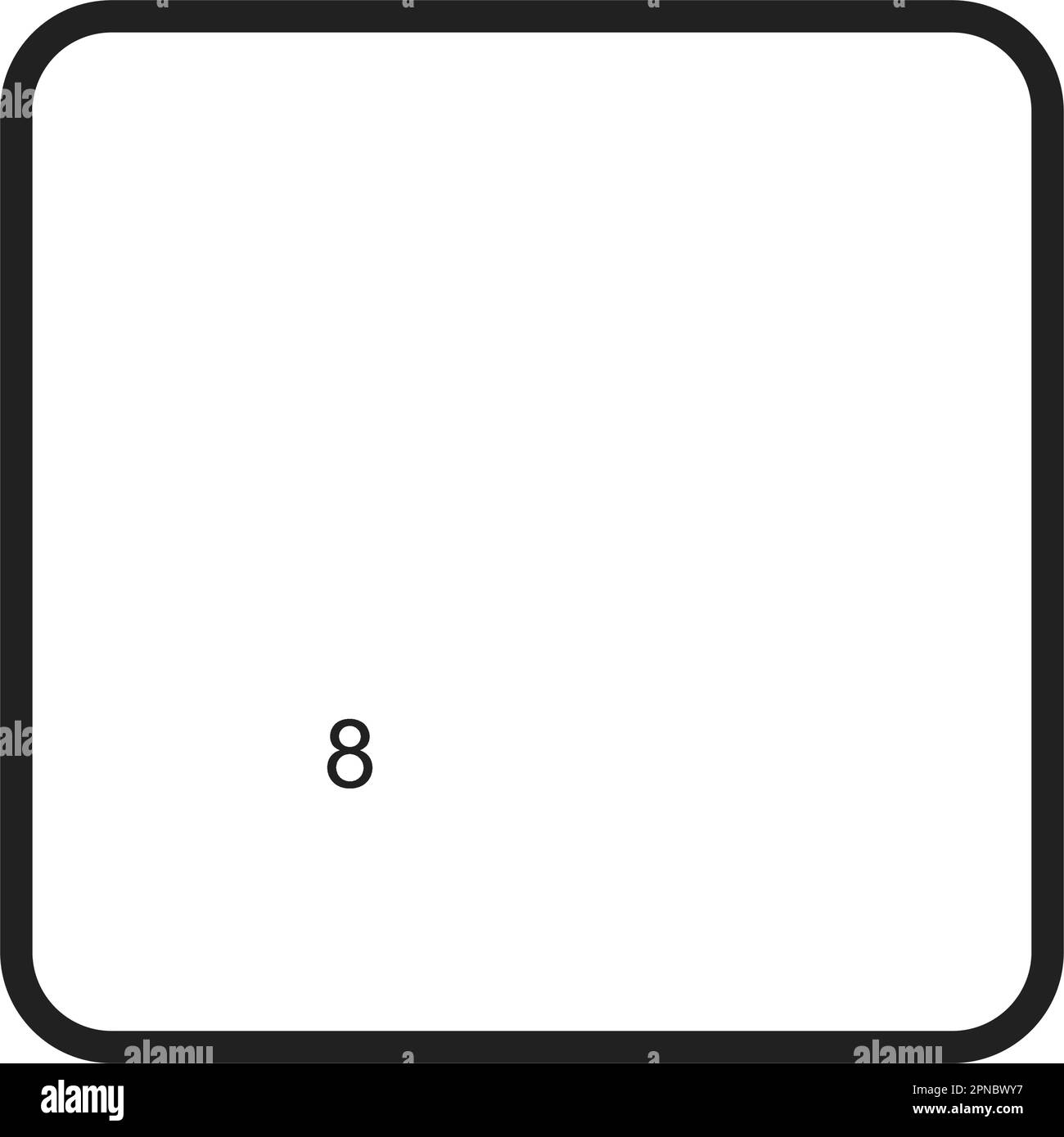 Keycap Digit Eight icon vector image. Suitable for mobile apps, web ...