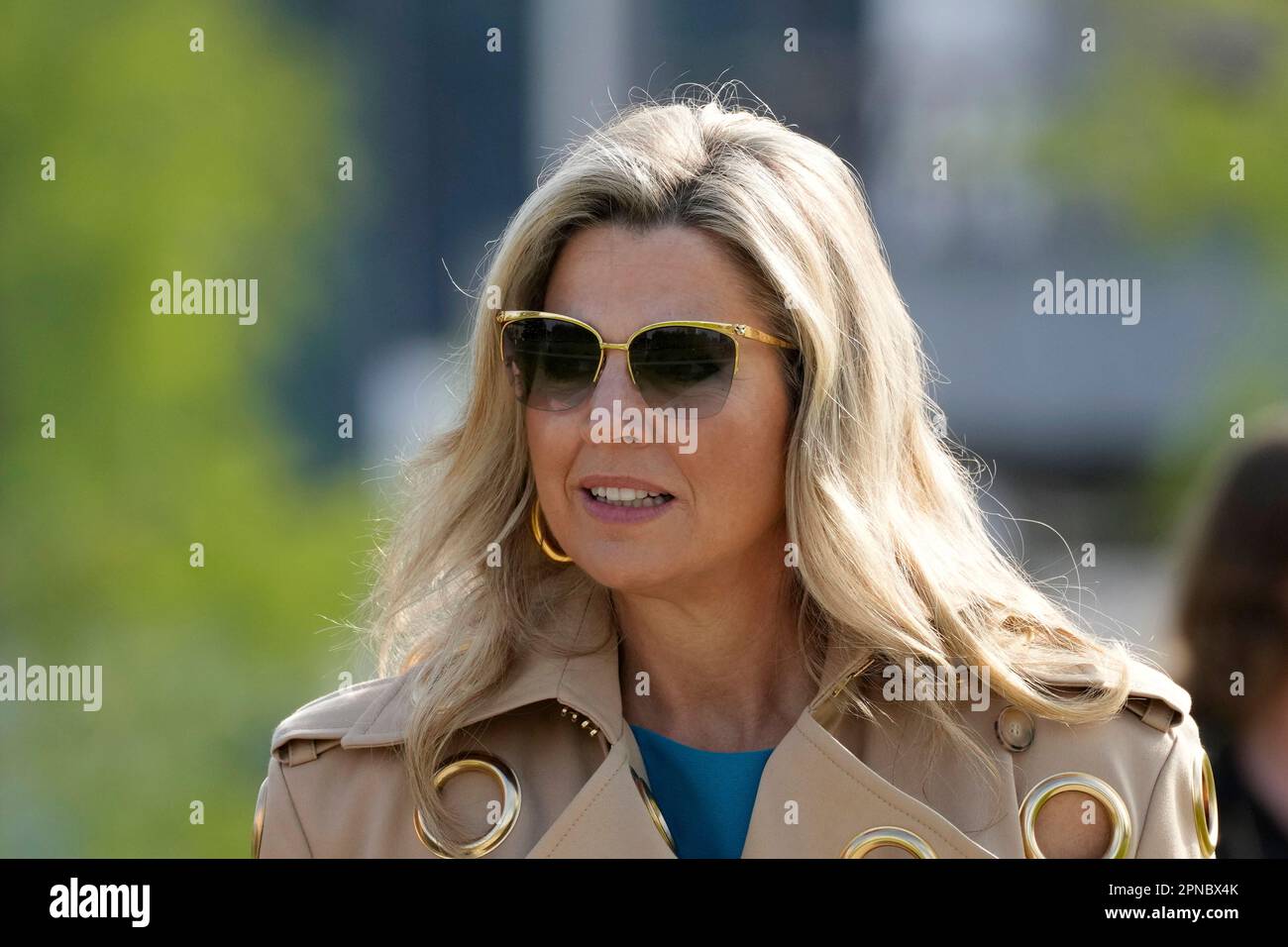 Queen Maxima of the Netherlands visits the 'Biblioteca degli alberi ...
