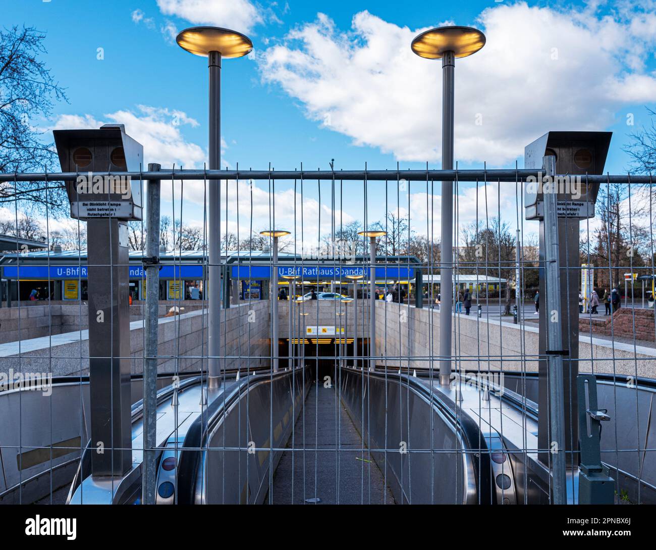 Construction Fence At The Entrance To The Subway Station Rathaus ...
