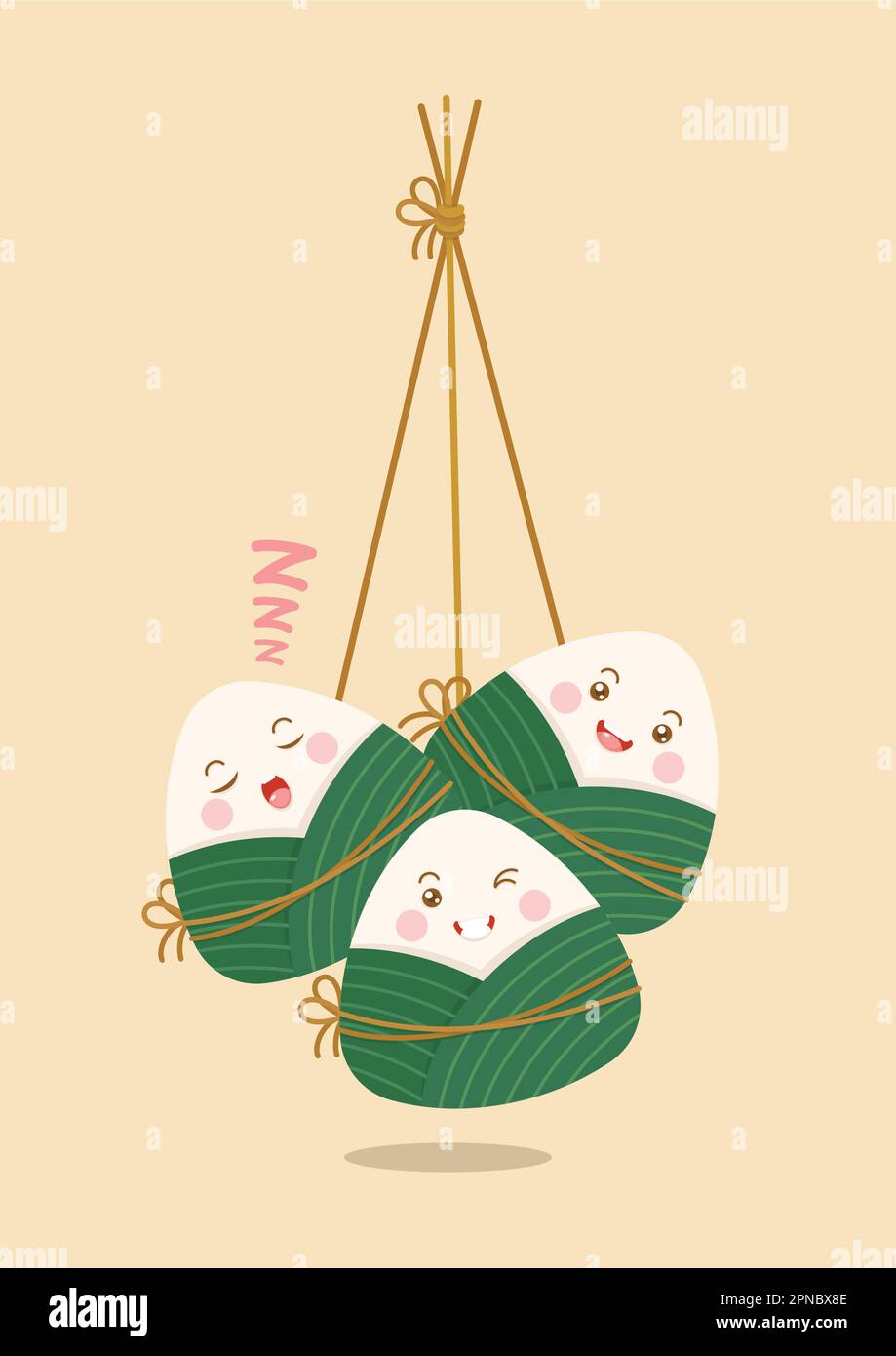 zongzi sticky rice dumplings characters Stock Vector Image & Art - Alamy