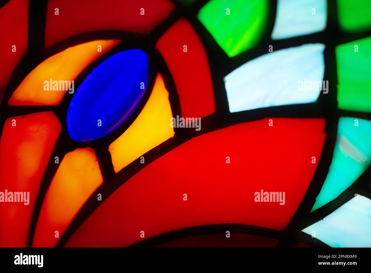 mixture of illuminated colors to form a collage of colors and shapes ...