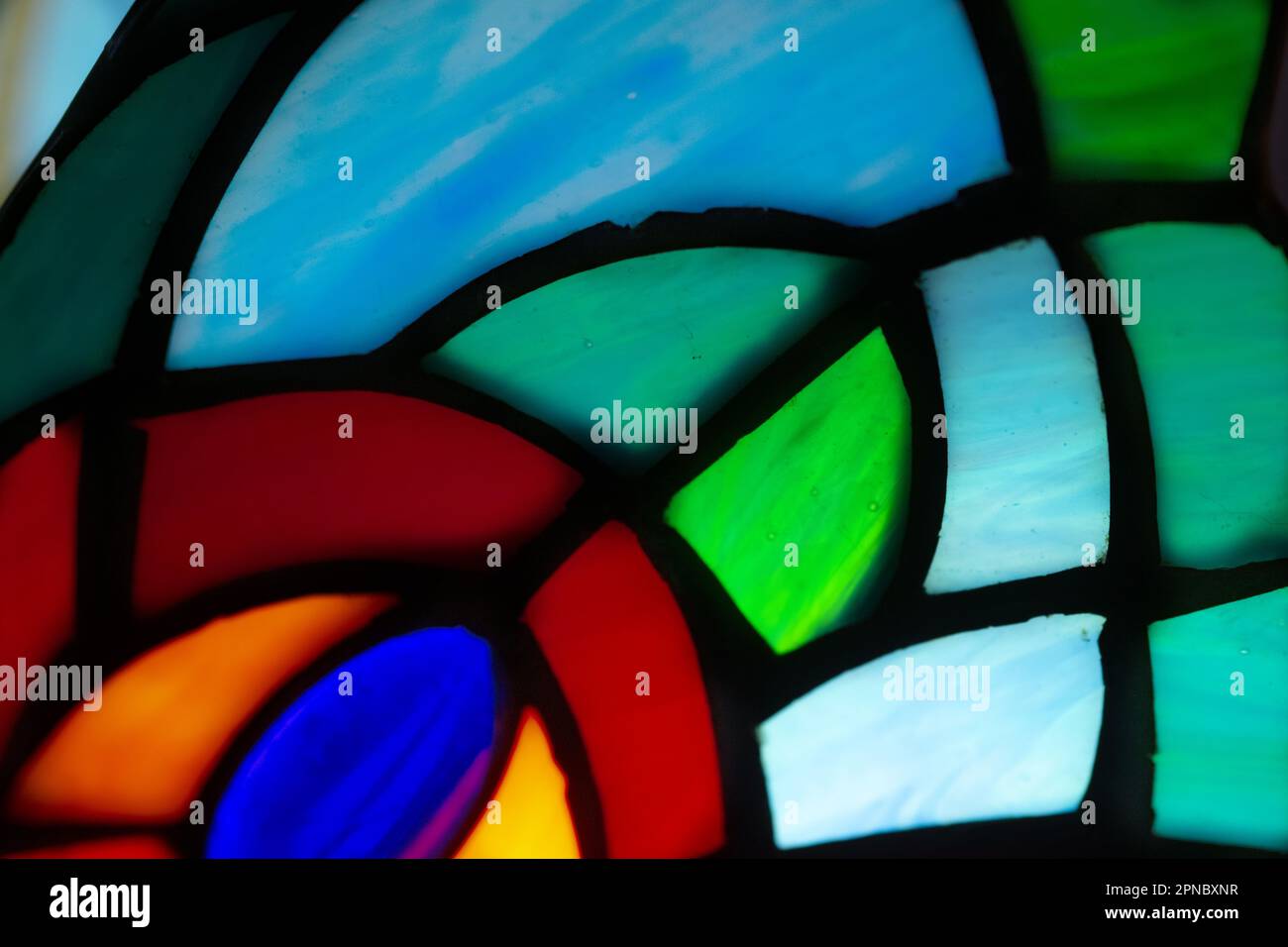 mixture of illuminated colors to form a collage of colors and shapes ...