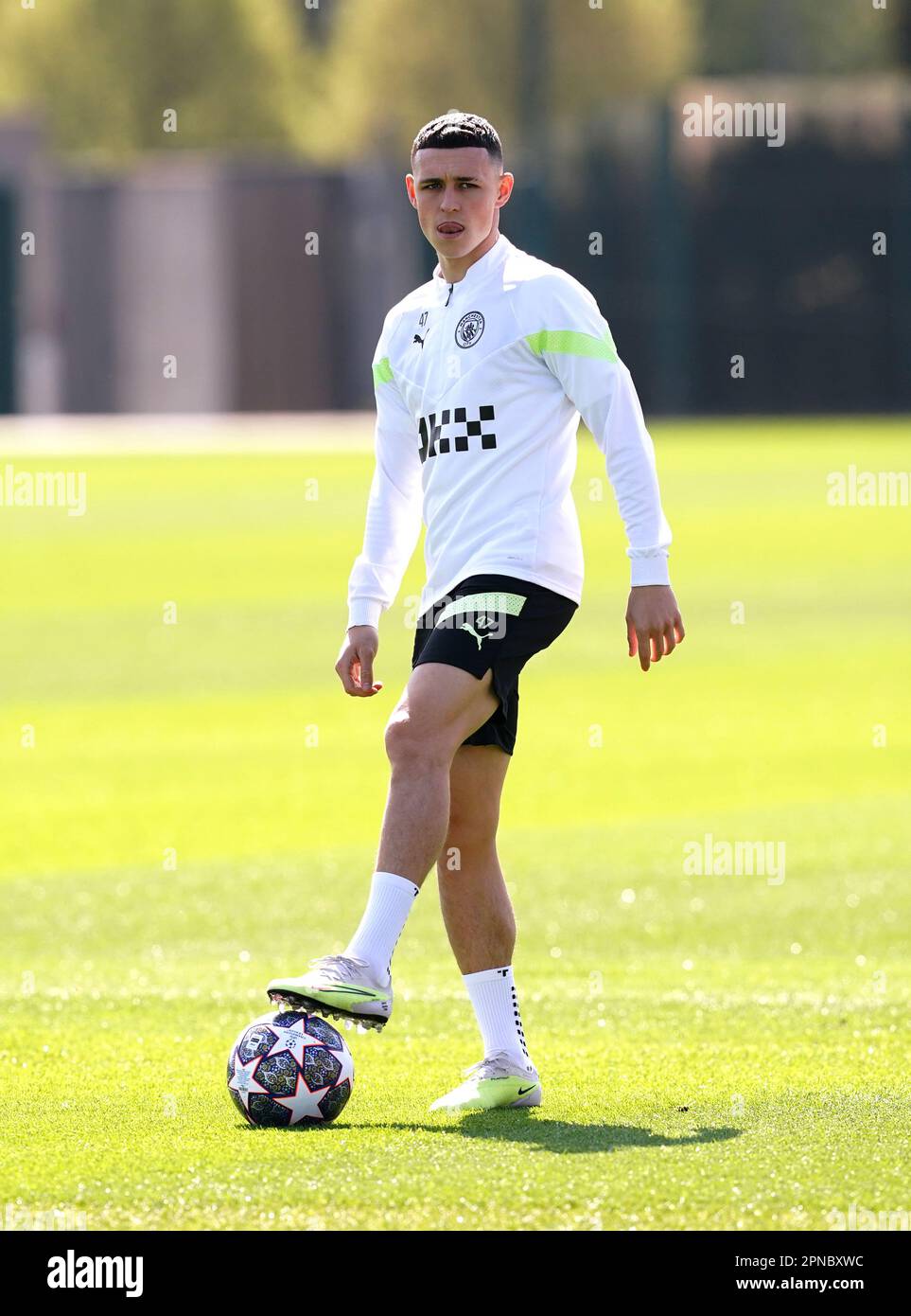Manchester City's Phil Foden during a training session at the City ...