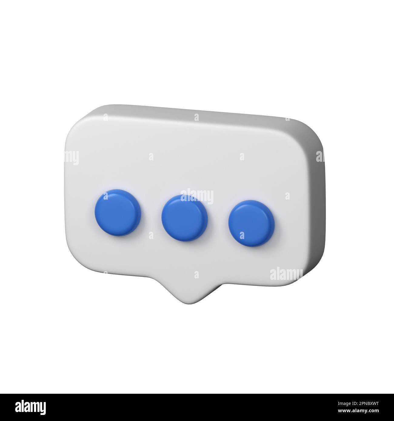 Speech Bubble With 3 Blue Dotes. Symbol Of Typing Text In Social Media ...