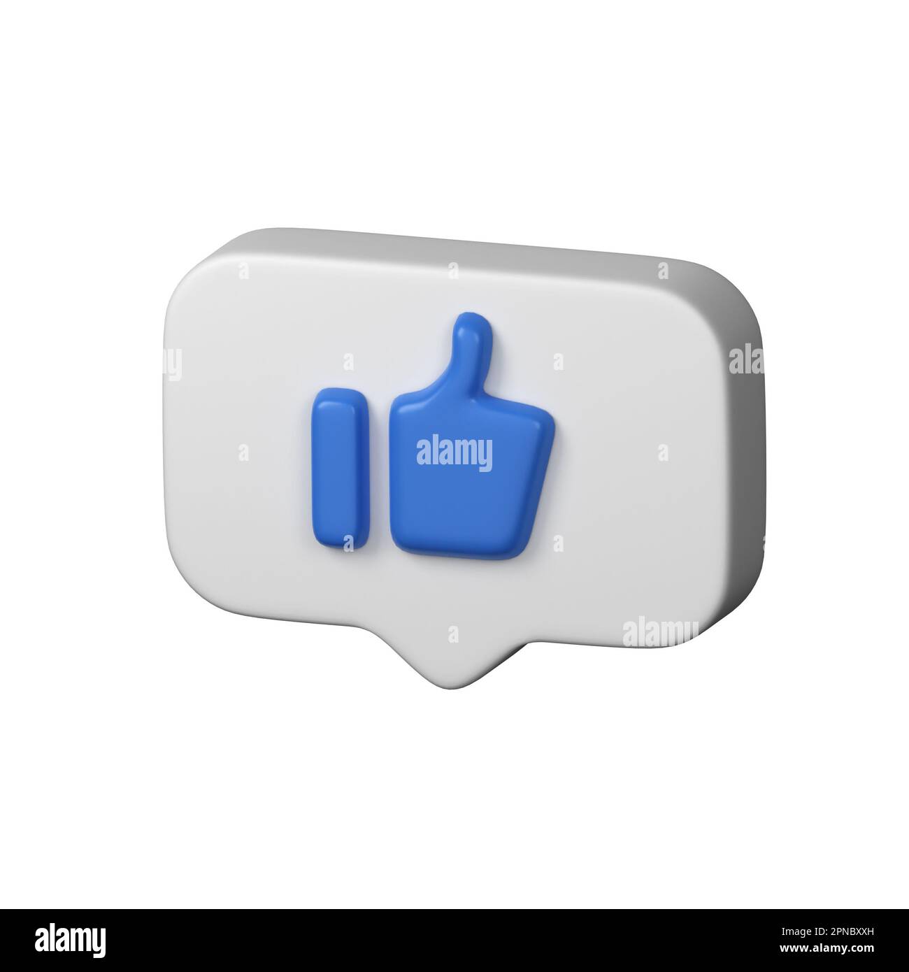 Speech Bubble With Blue Ok Gesture, Thumb Up On White. Symbol Of Like ...