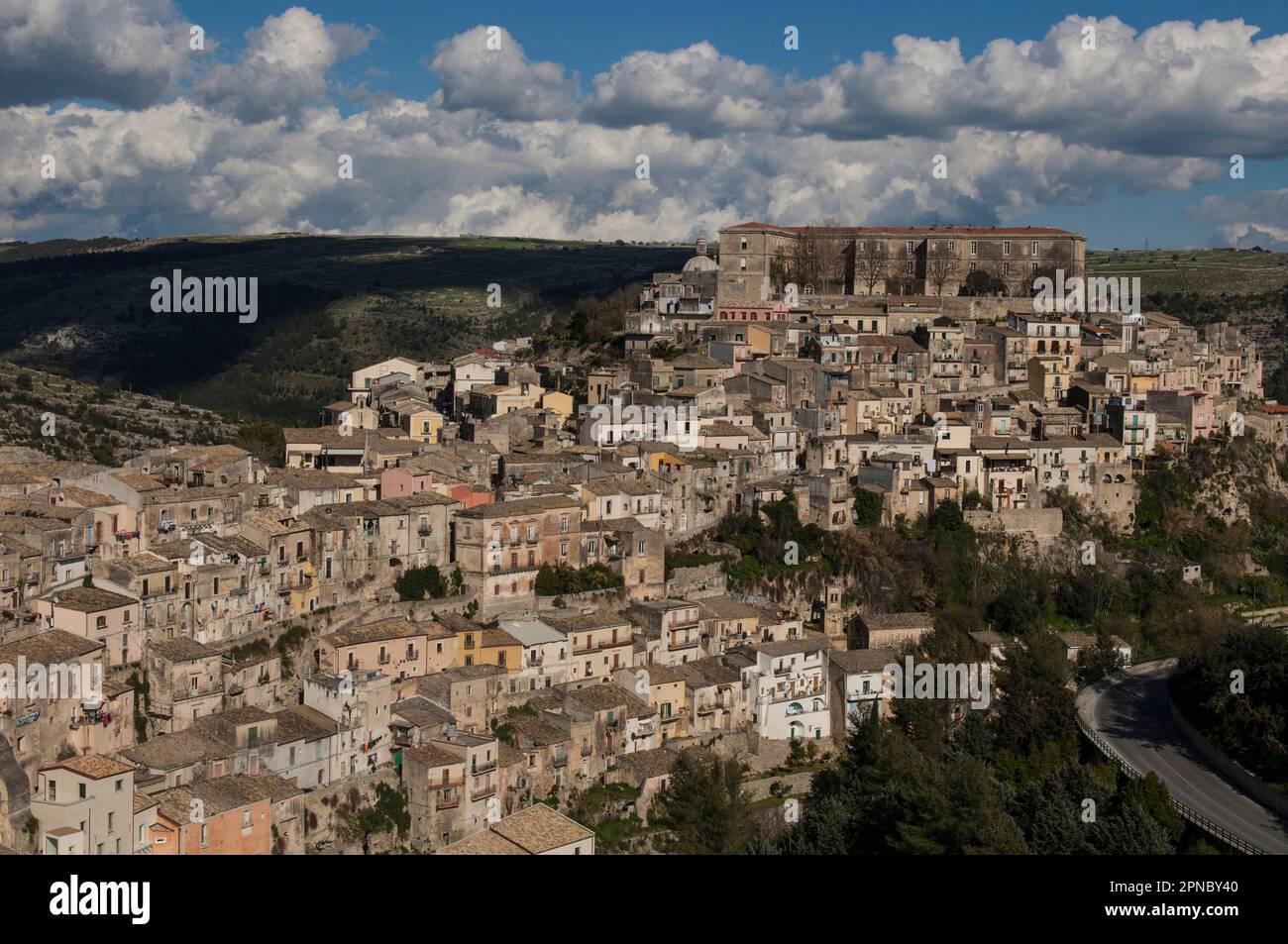 Ragusa Ibla, view from Santa Maria delle Scale, Ragusa province, Sicily ...