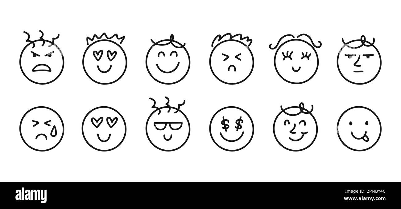 Kids emotions faces collection hi-res stock photography and images - Alamy
