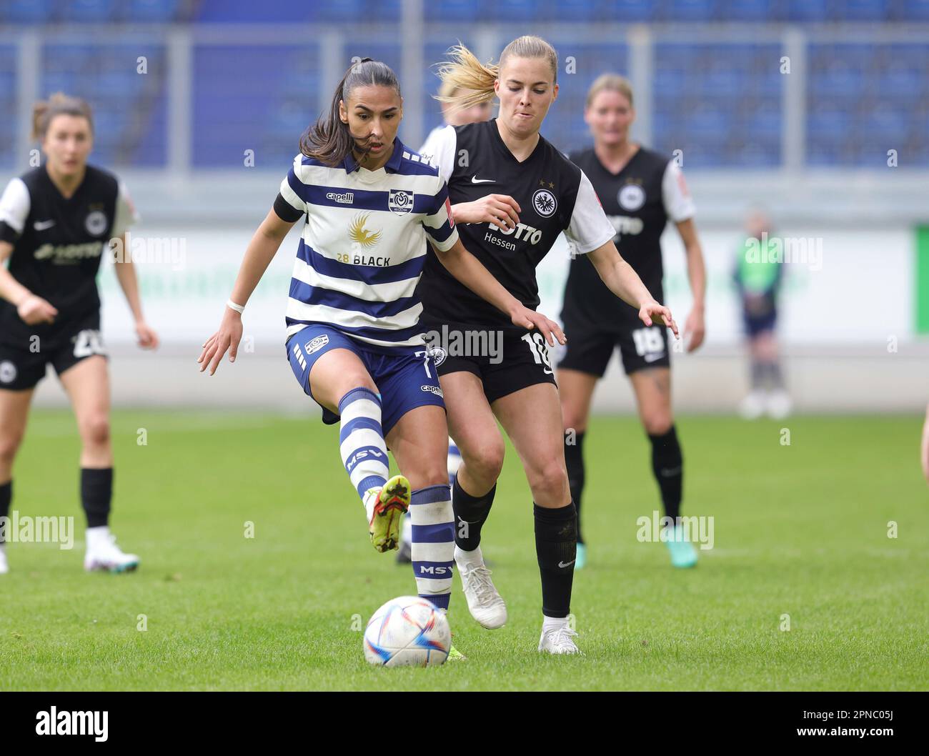Duisburg, Deutschland. 16th Apr, 2023. firo : 04/16/2023, football ...