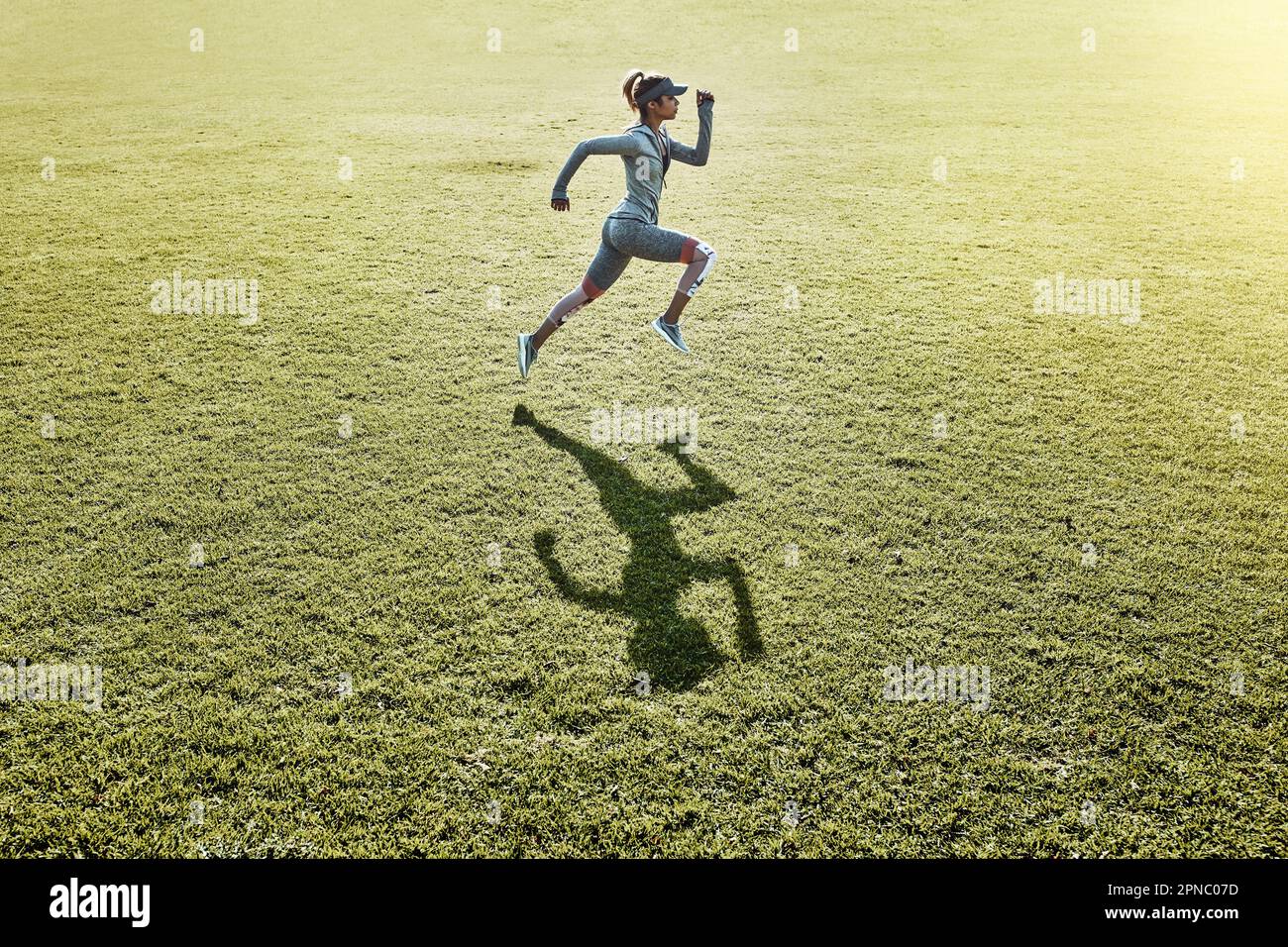 Who needs a gym. Full length shot of an attractive and athletic young ...